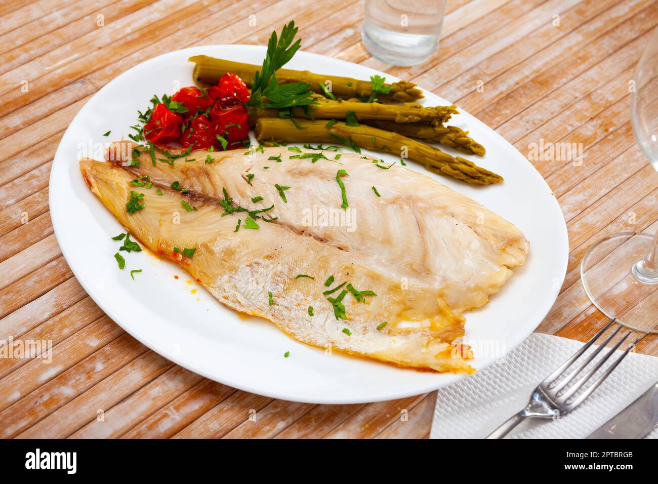 Oven baked cod with roasted vegetables hi-res stock photography and ...