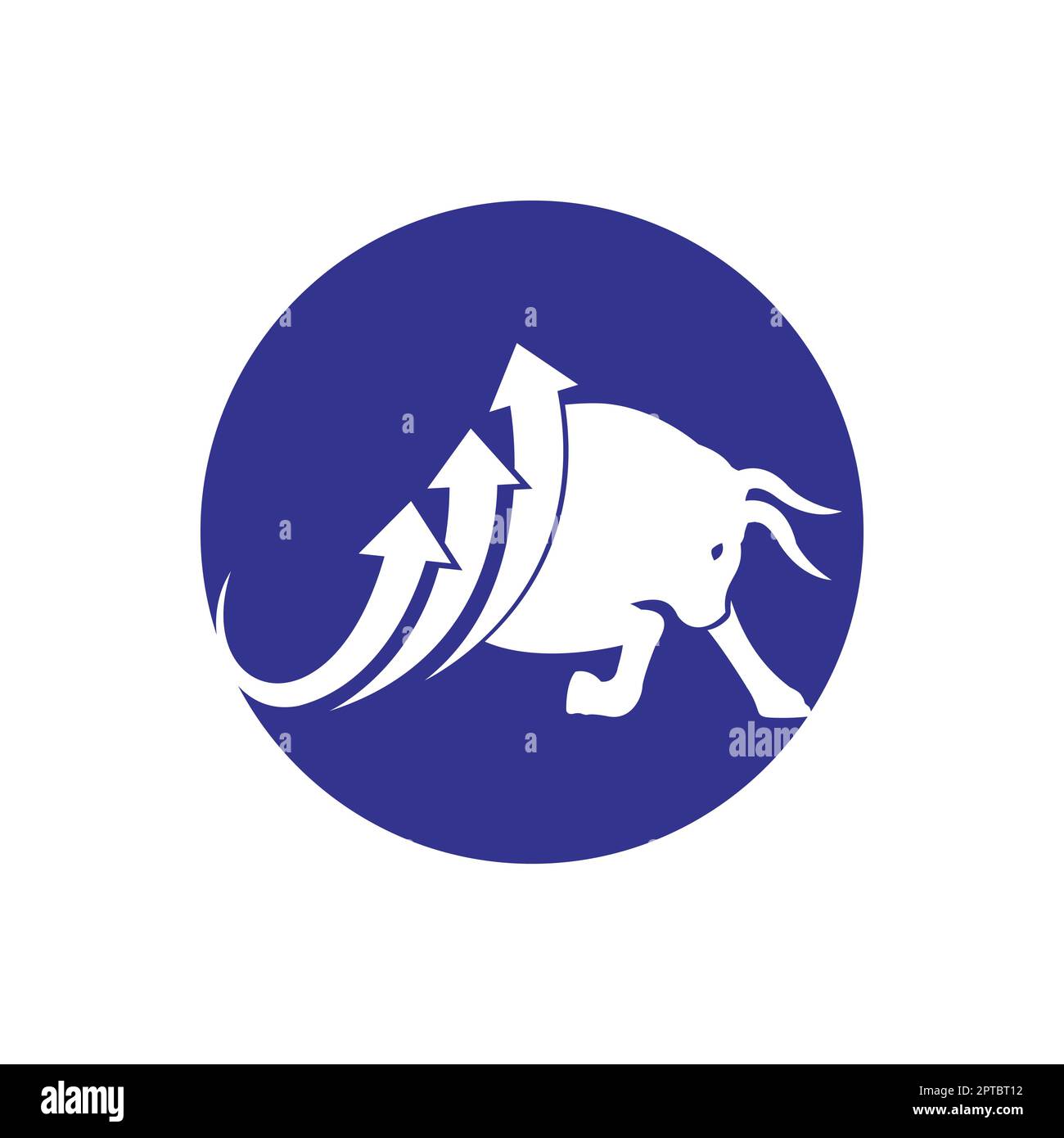 Financial bull logo design. Trade Bull Chart, finance logo. Economy ...