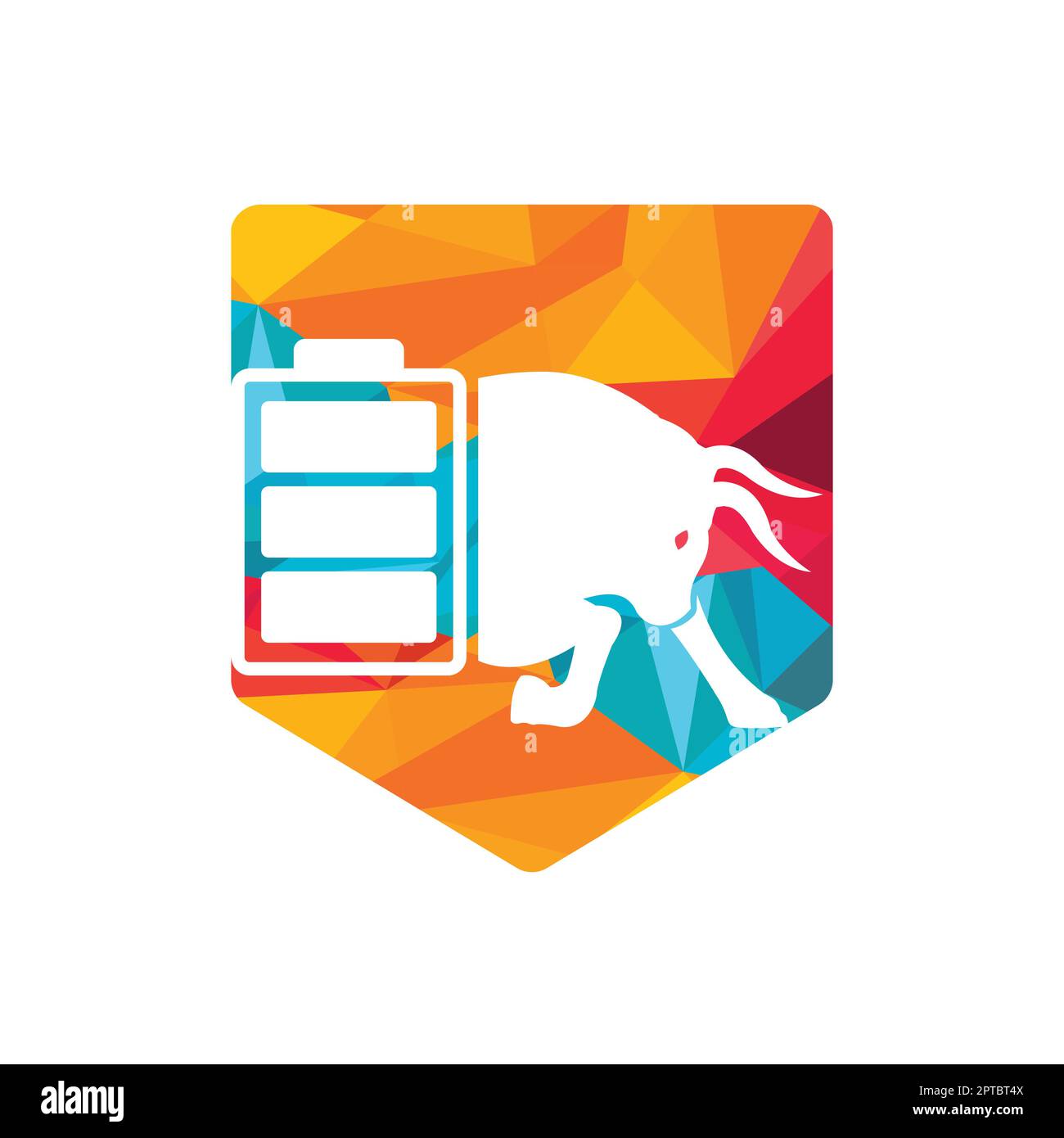 Bull Battery vector logo design template. Strong energy logo concept ...