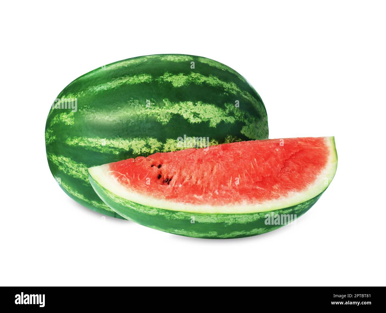 Whole and cut fresh juicy watermelons isolated on white Stock Photo - Alamy