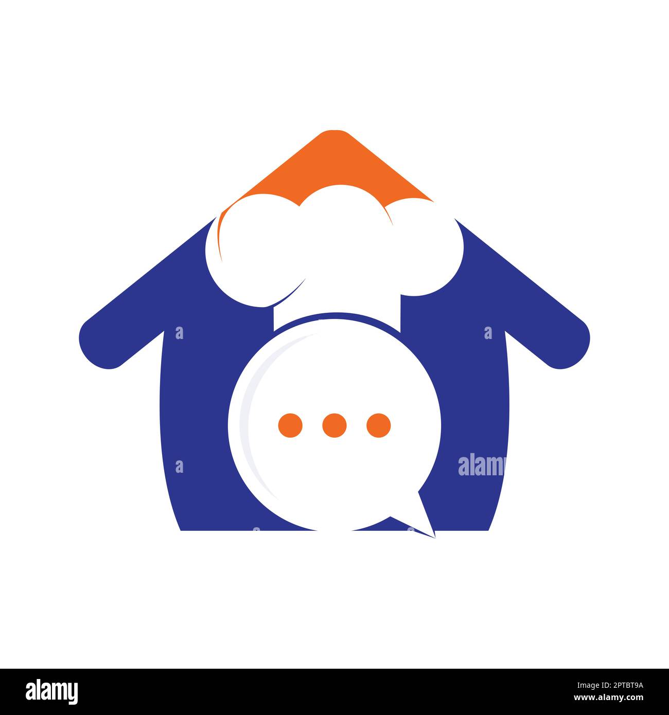 Chef talk vector logo design. Illustration of hat cooker and chat ...