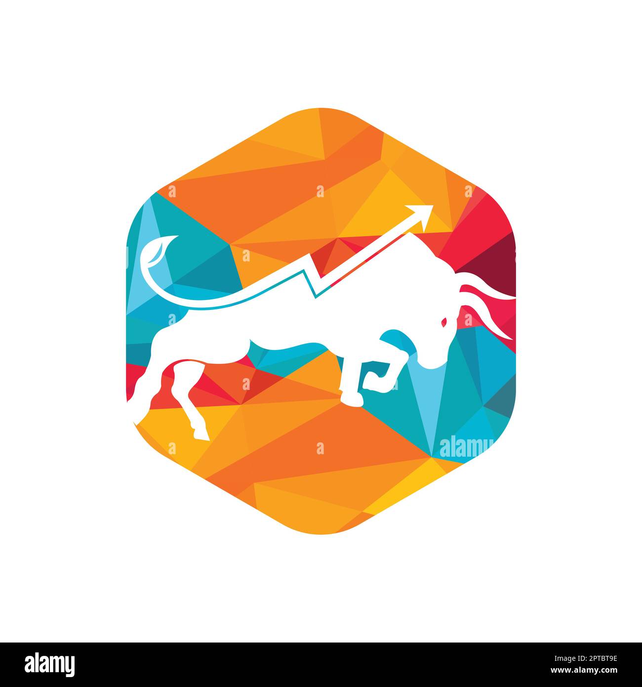 Financial bull logo design. Trade Bull Chart, finance logo. Economy ...