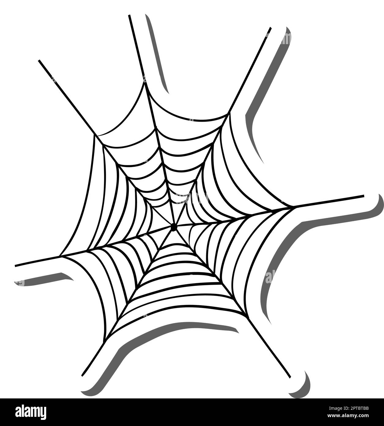 Spider web cartoon illustration Black and White Stock Photos & Images ...