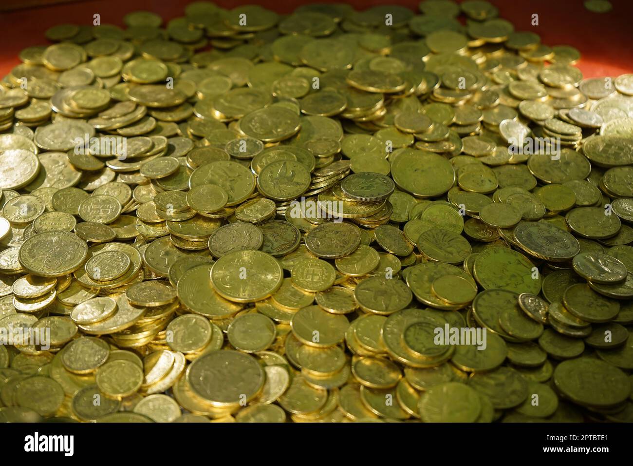 Bucharest, Romania. 27th Apr, 2023: Gold bars and coins, including 18th ...