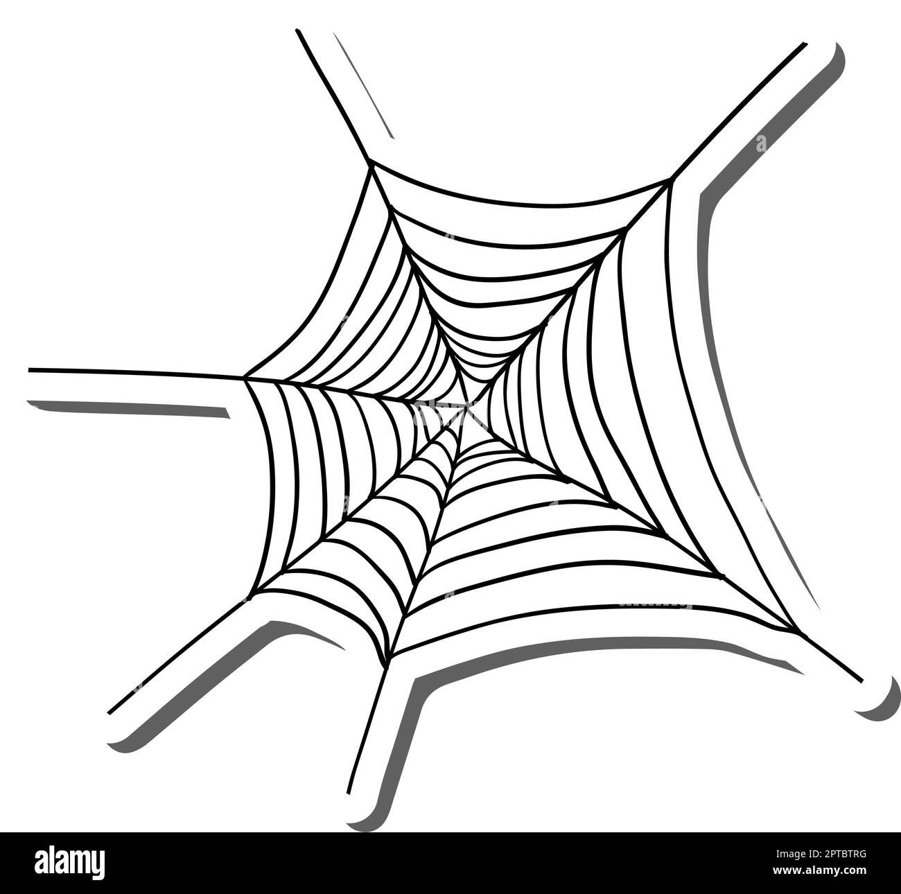 Spider web cartoon illustration Black and White Stock Photos & Images ...