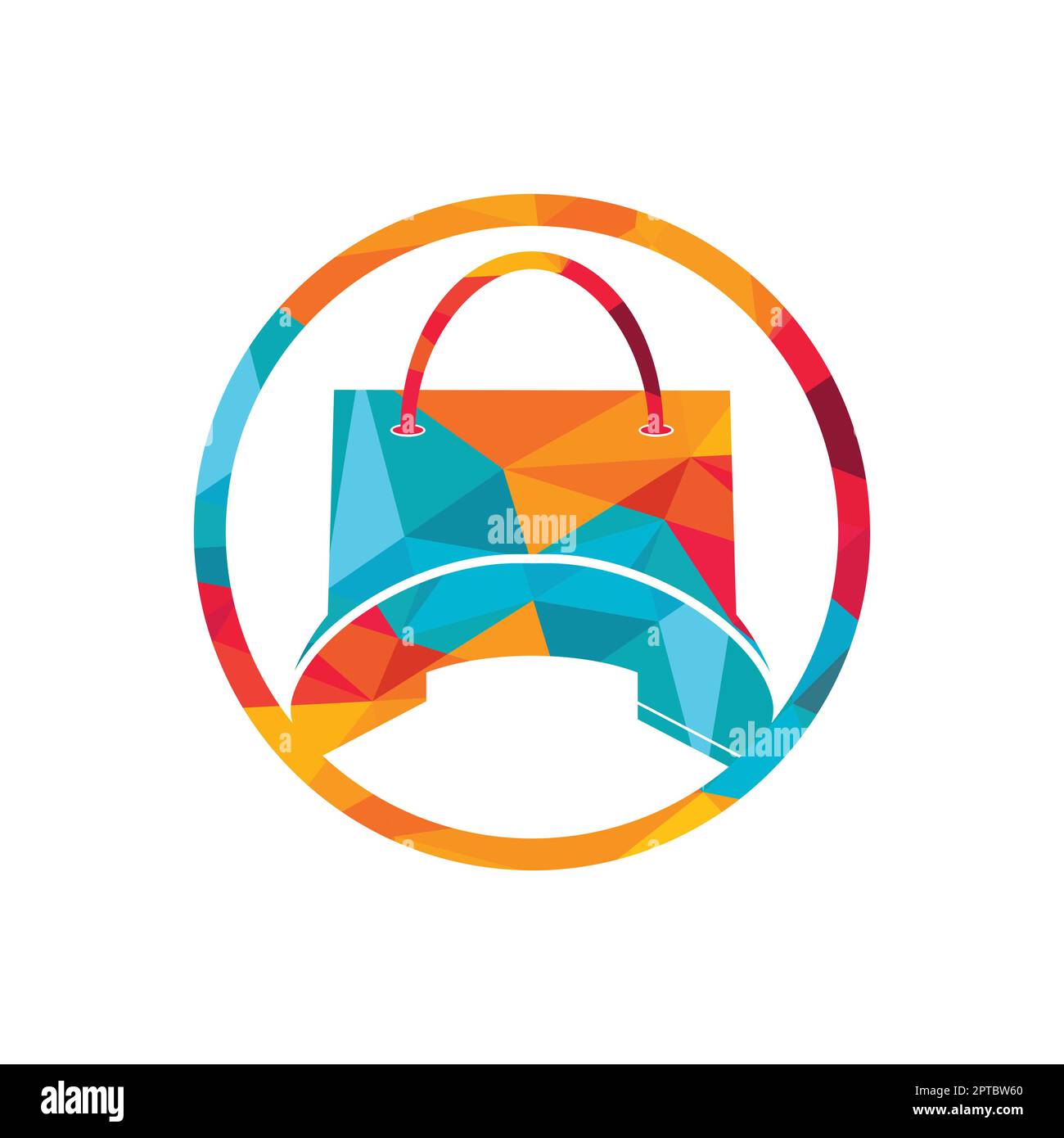 Call store vector logo design template. Shopping bag with handset icon ...