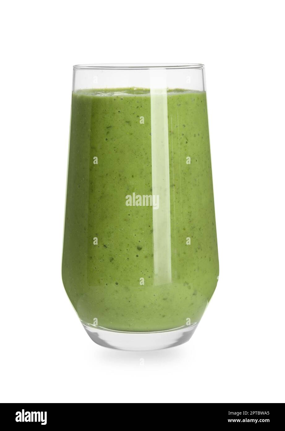 Tasty organic smoothie in glass isolated on white Stock Photo - Alamy