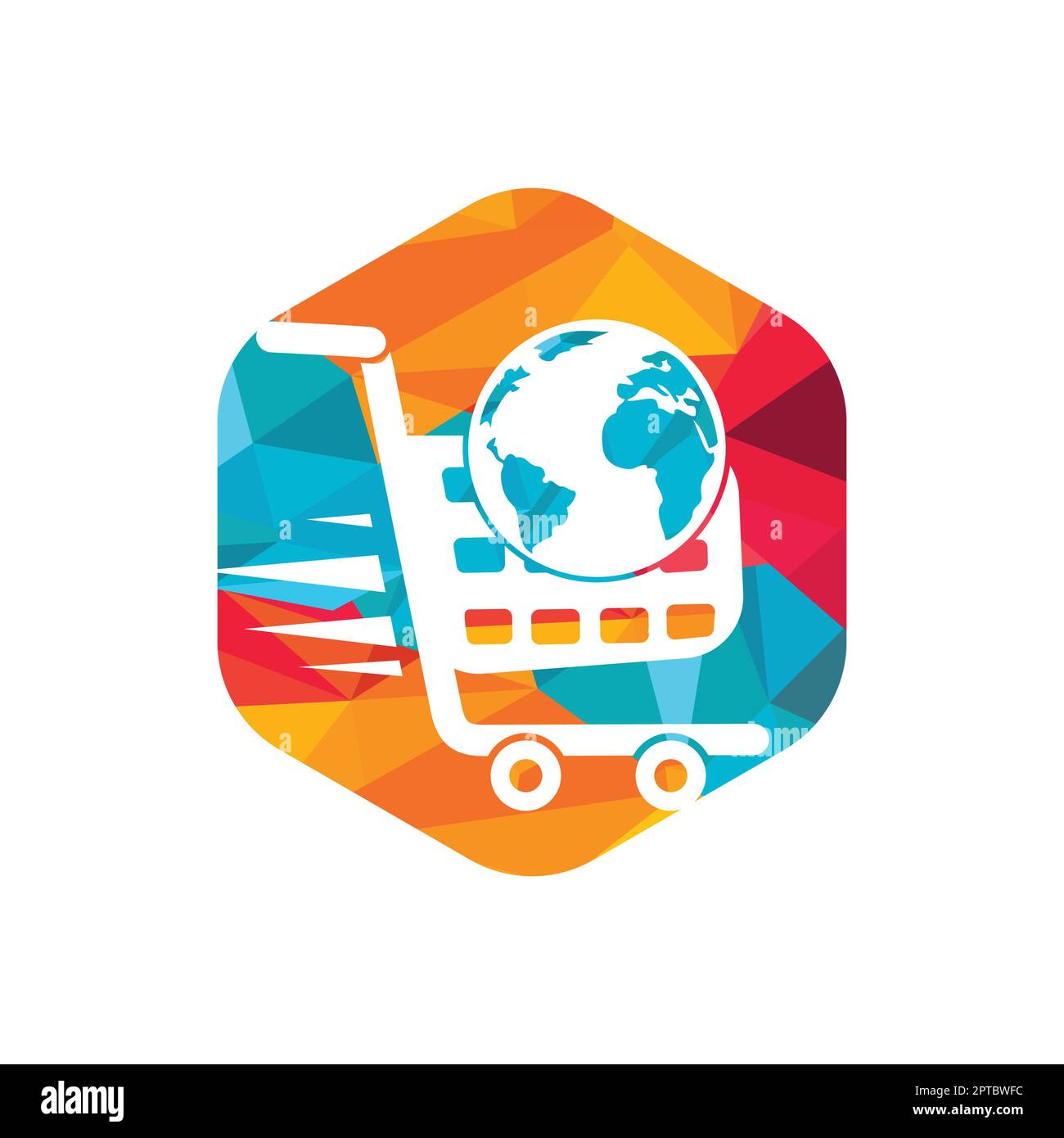 Globe shopping cart vector logo design. Online Shop logo designs ...