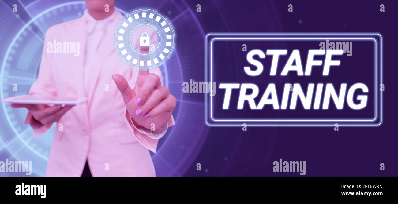 Handwriting text Staff Training, Conceptual photo an act of pointing a ...