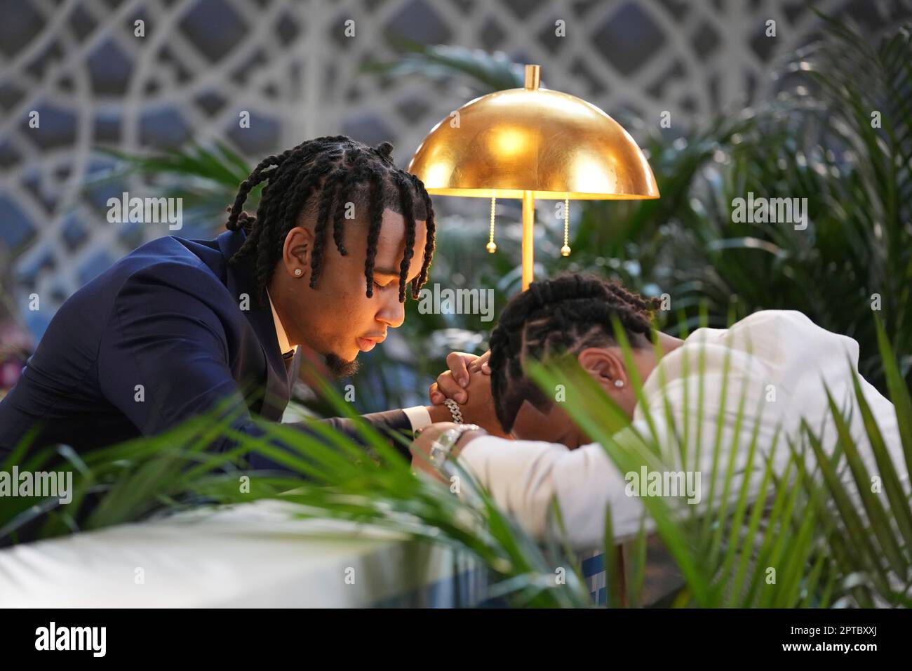 From left, Ohio State quarterback C.J. Stroud, and Ohio State Wide ...