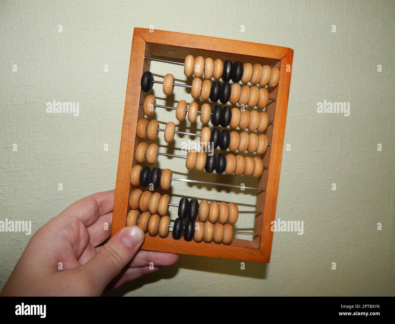 Manual mechanical abacus for accounting and financial calculations ...