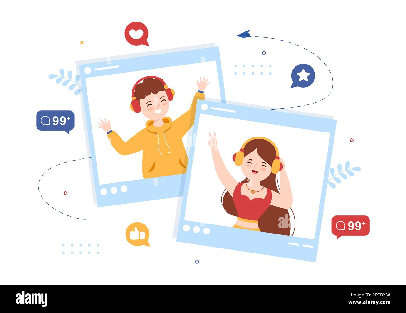 Celebrity Influencer with Posts on Internet for Advertising Marketing ...