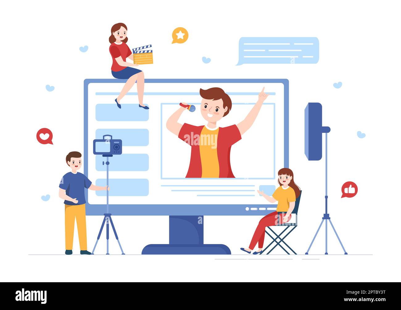 Celebrity Influencer with Posts on Internet for Advertising Marketing ...