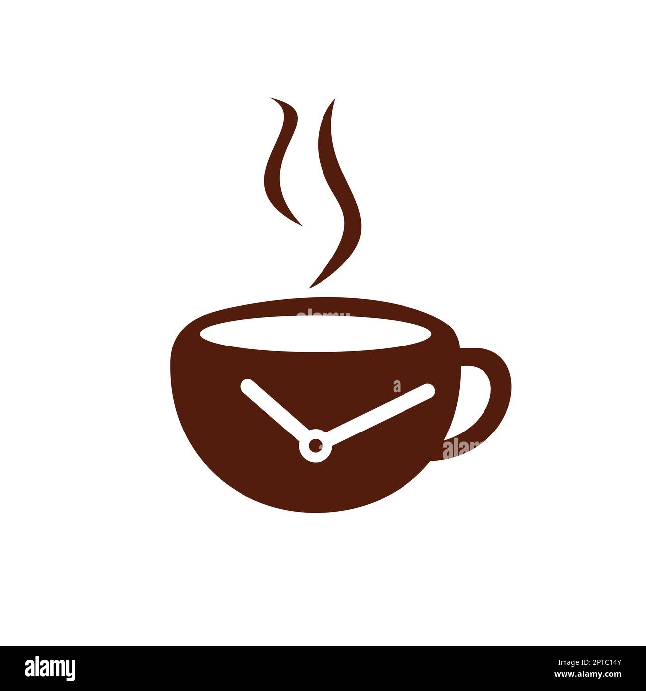 Coffee time vector logo design. Coffee cup time clock concept design ...