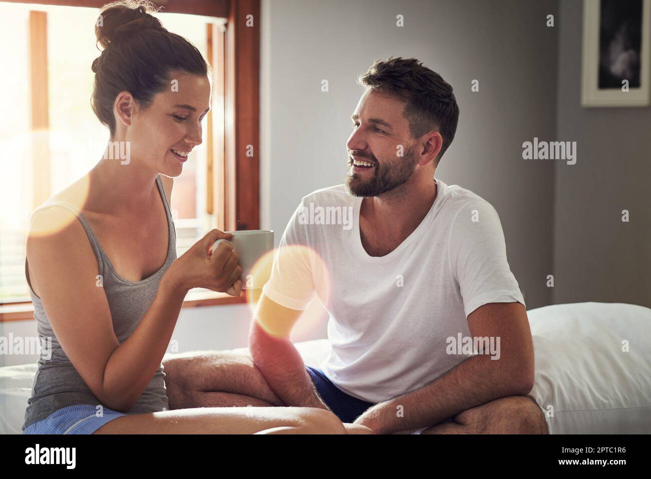 Woman bored couple in bed hi-res stock photography and images - Alamy