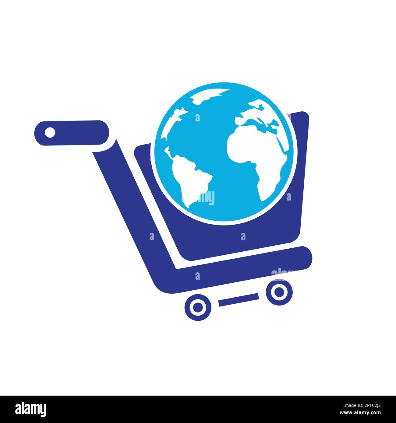 Globe shopping cart vector logo design. Online Shop logo designs ...