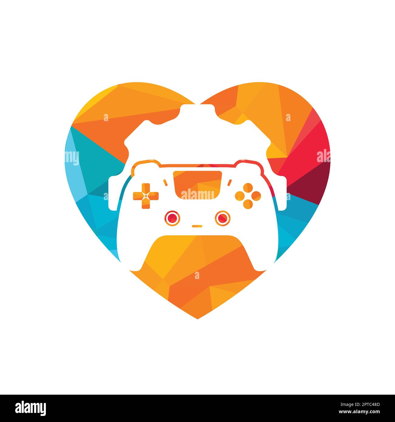 Video game repair vector logo design template. Gamepad with gear icon ...