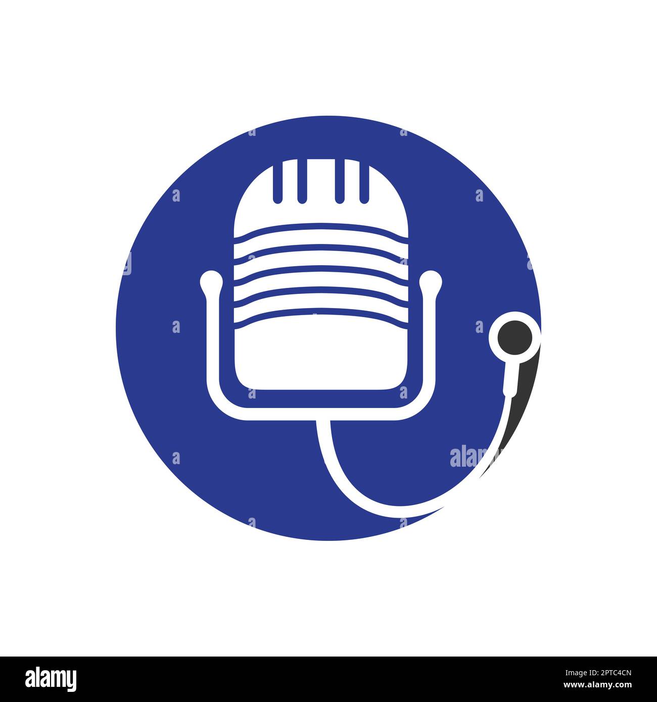 Doctor podcast vector logo design. Stethoscope and microphone ...
