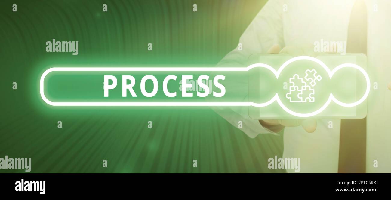 Writing displaying text Process, Business overview series of ...