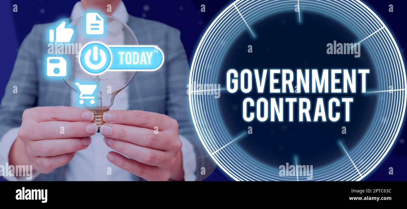Inspiration showing sign Government Contract, Business showcase ...
