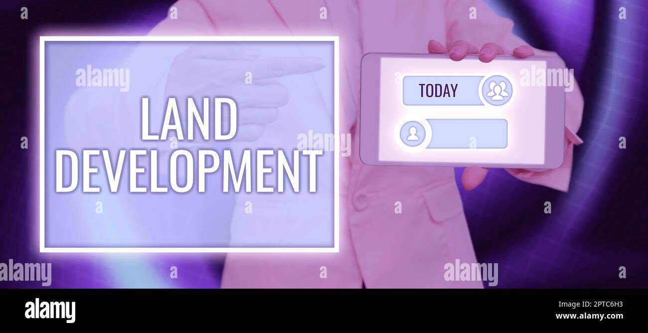 Handwriting text Land Development, Word for learn to develop sound ...