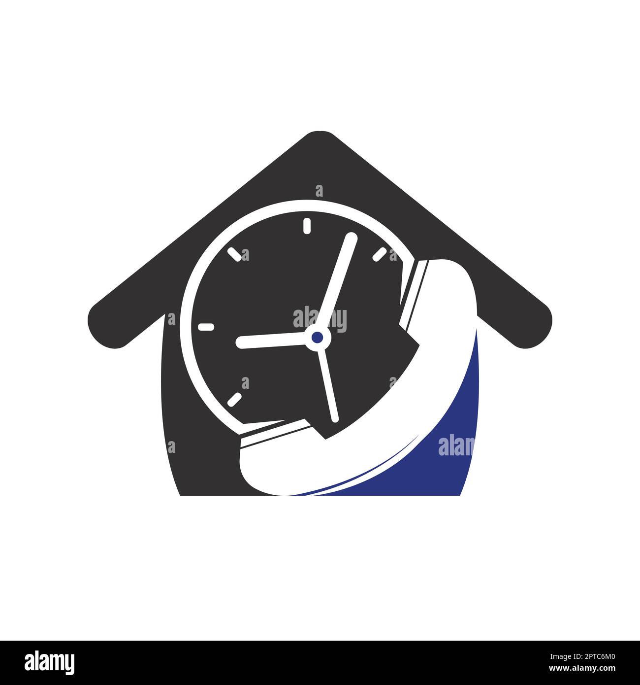 Call time vector logo design template. Support and service logo concept ...