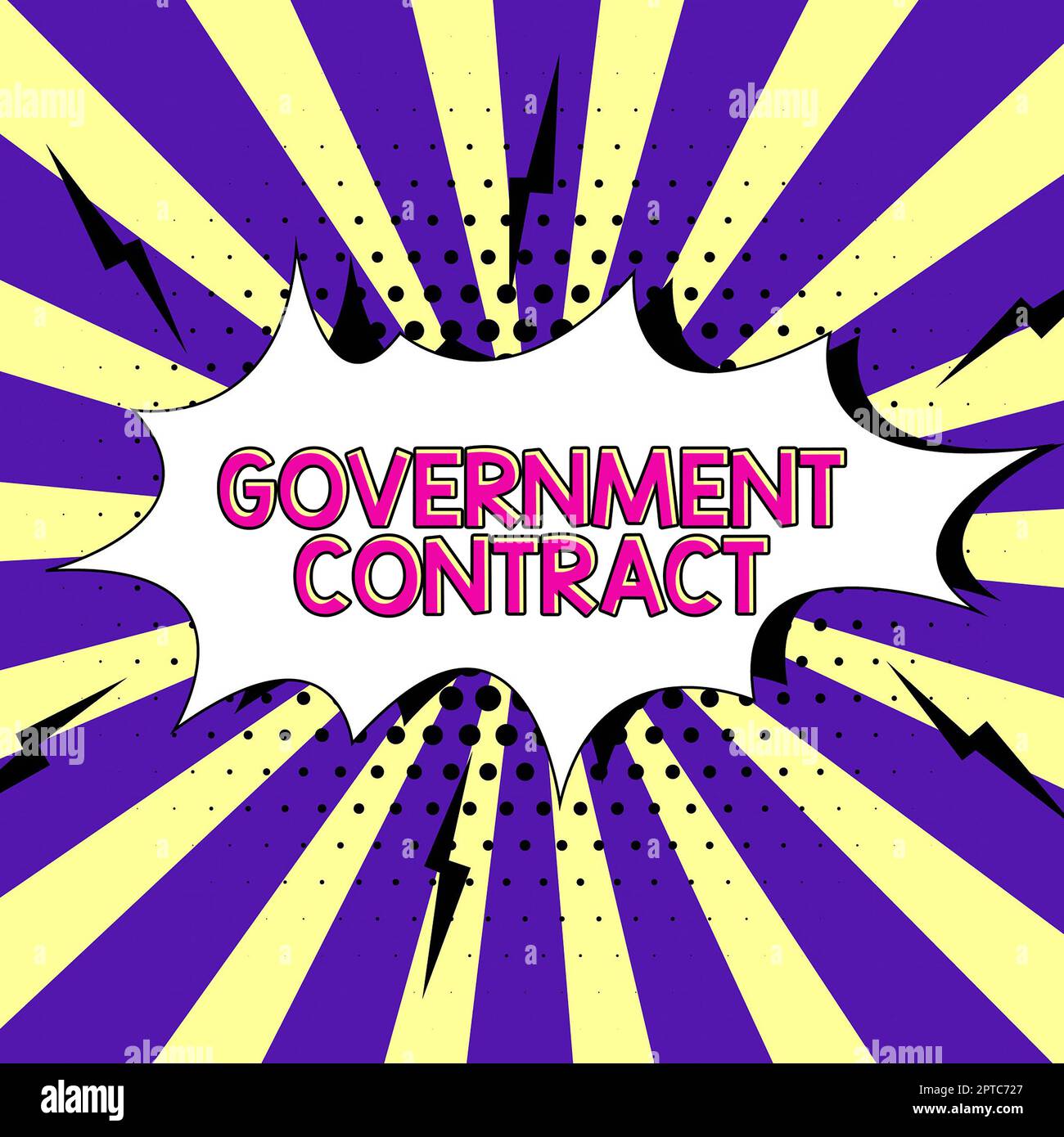 Sign displaying Government Contract, Internet Concept Introduce New ...