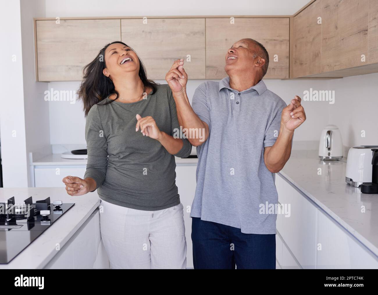 Couple Dance And Freedom With A Senior Man And Woman Dancing Together