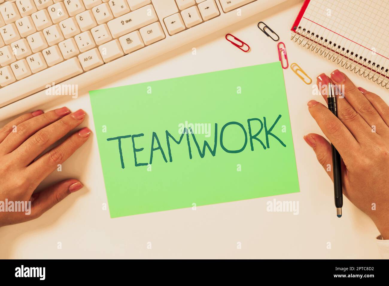 Text caption presenting Teamwork, Business overview the group s is ...