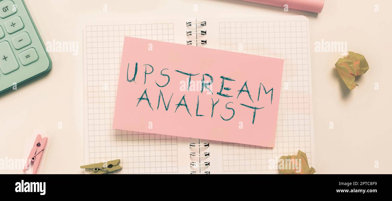 Inspiration showing sign Upstream Analyst, Business idea process of ...