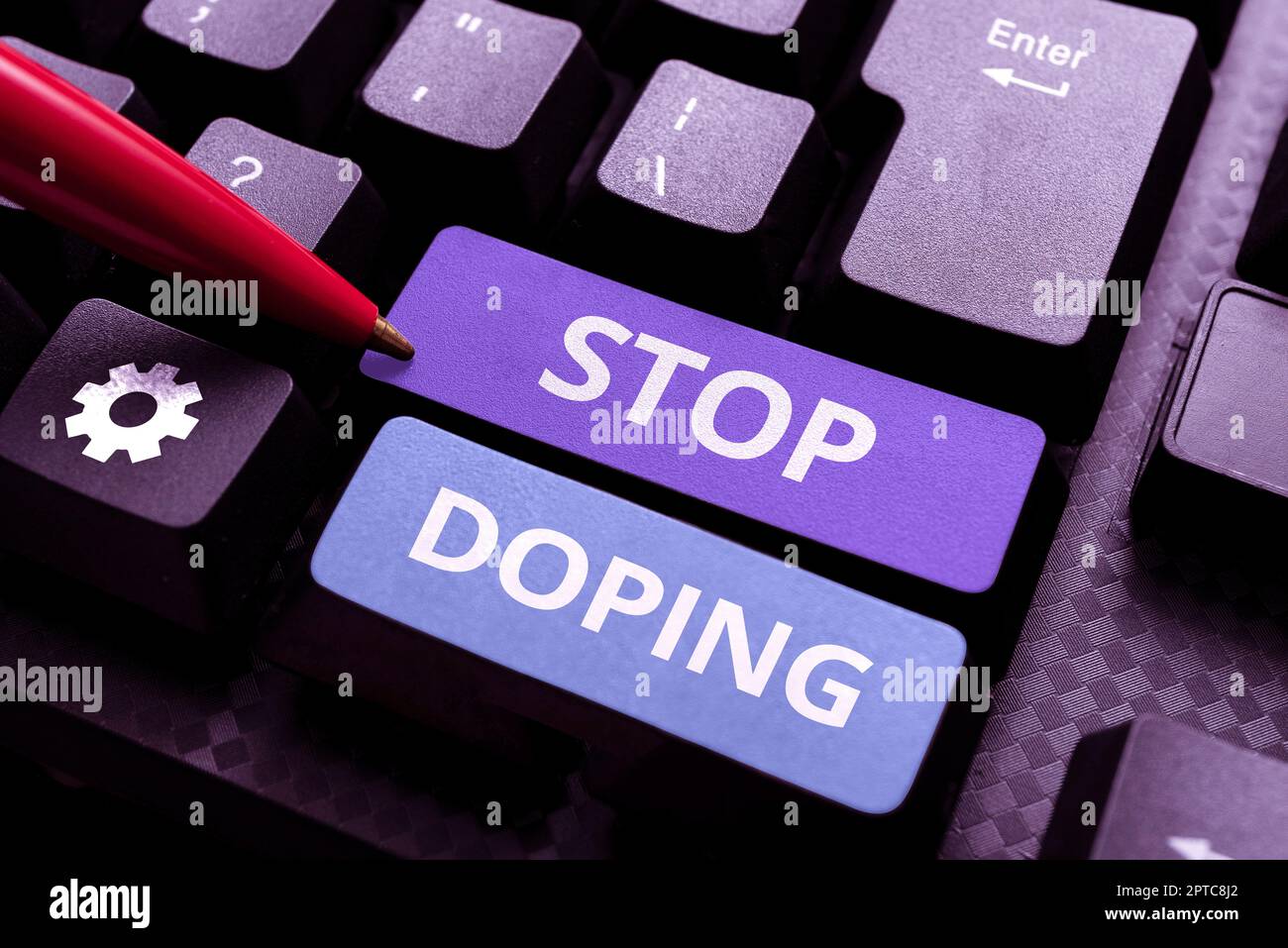 Conceptual display Stop Doping, Concept meaning put an end of the viral ...