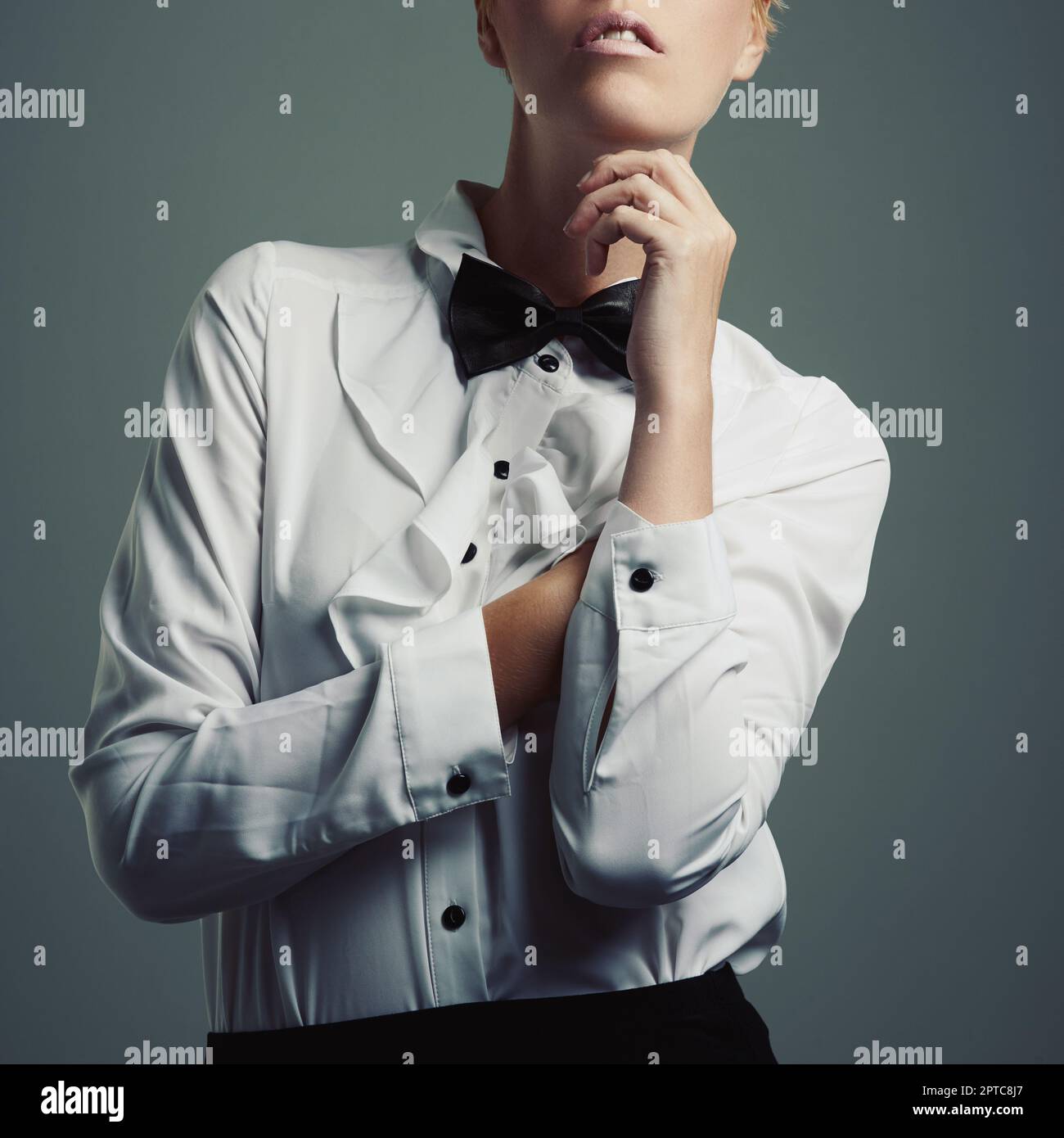 Simplicity is the ultimate sophistication. Studio shot of a young woman ...