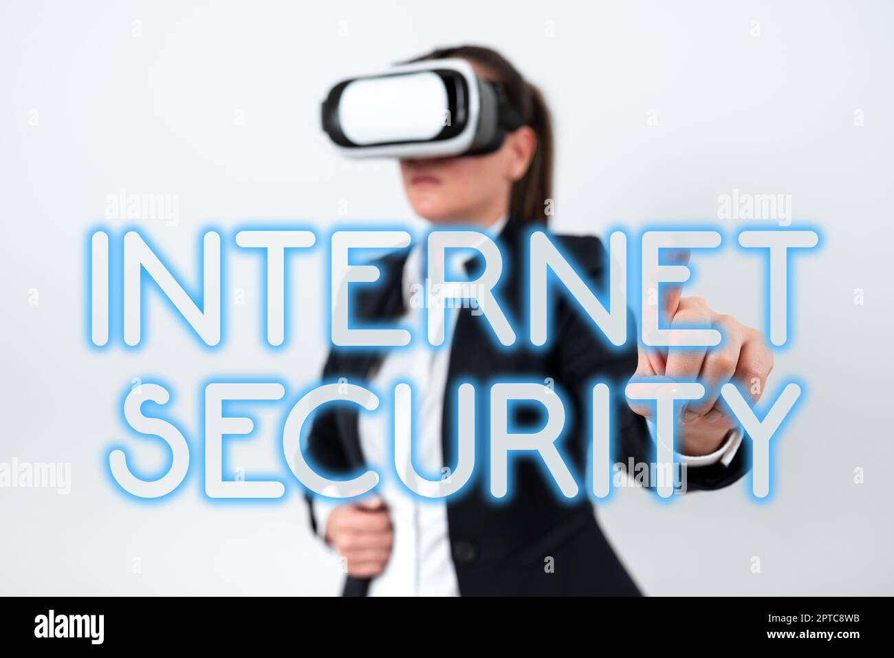 Text caption presenting Internet Security, Business overview process to ...