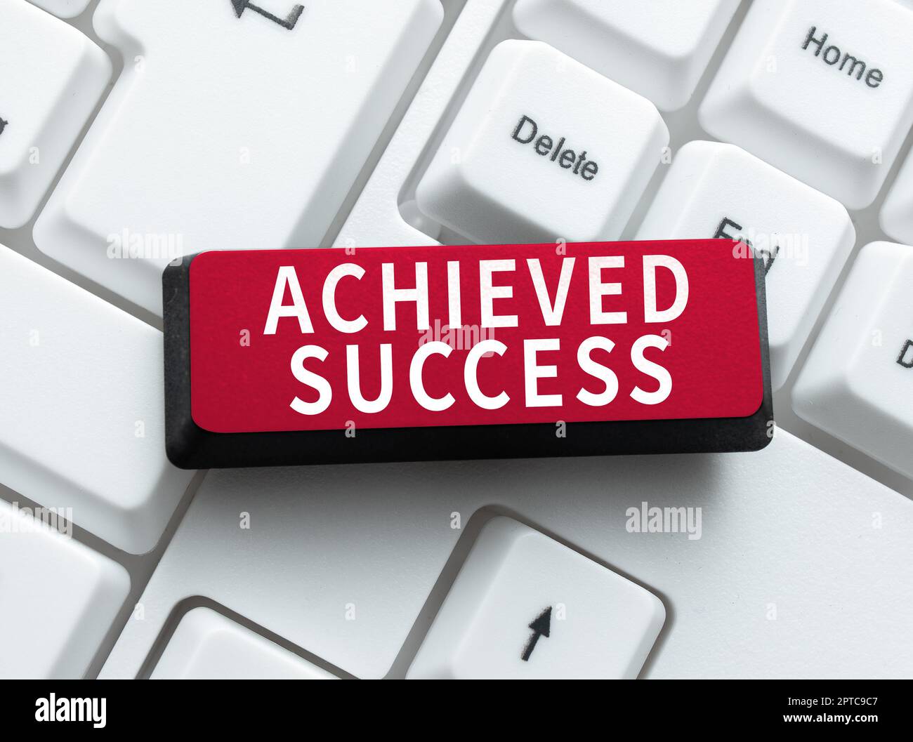 Text sign showing Achieved Success, Business showcase monitor campaigns ...