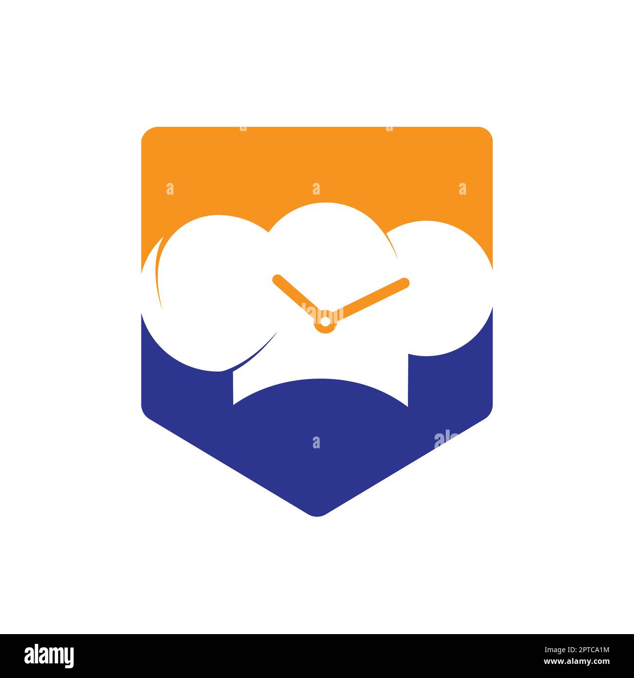 Cooking time vector logo design. Food time logo. Alarm clock and Cook ...