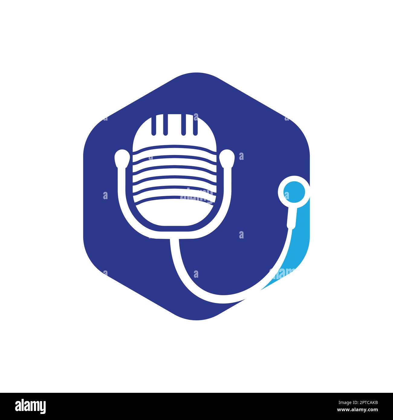 Doctor podcast vector logo design. Stethoscope and microphone ...
