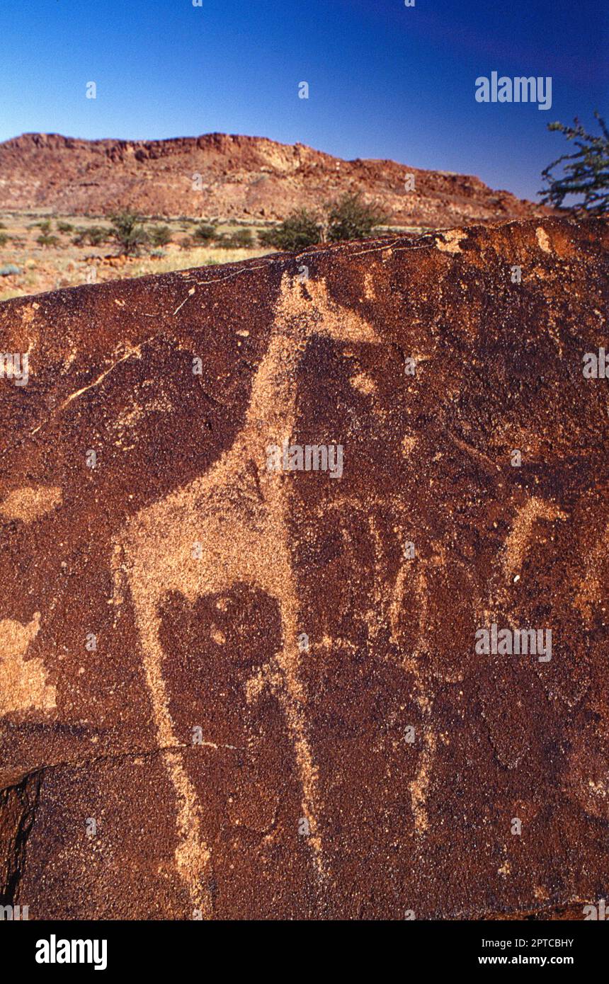petroglyphs of the archaeological site of twyfelfontein, africa ...