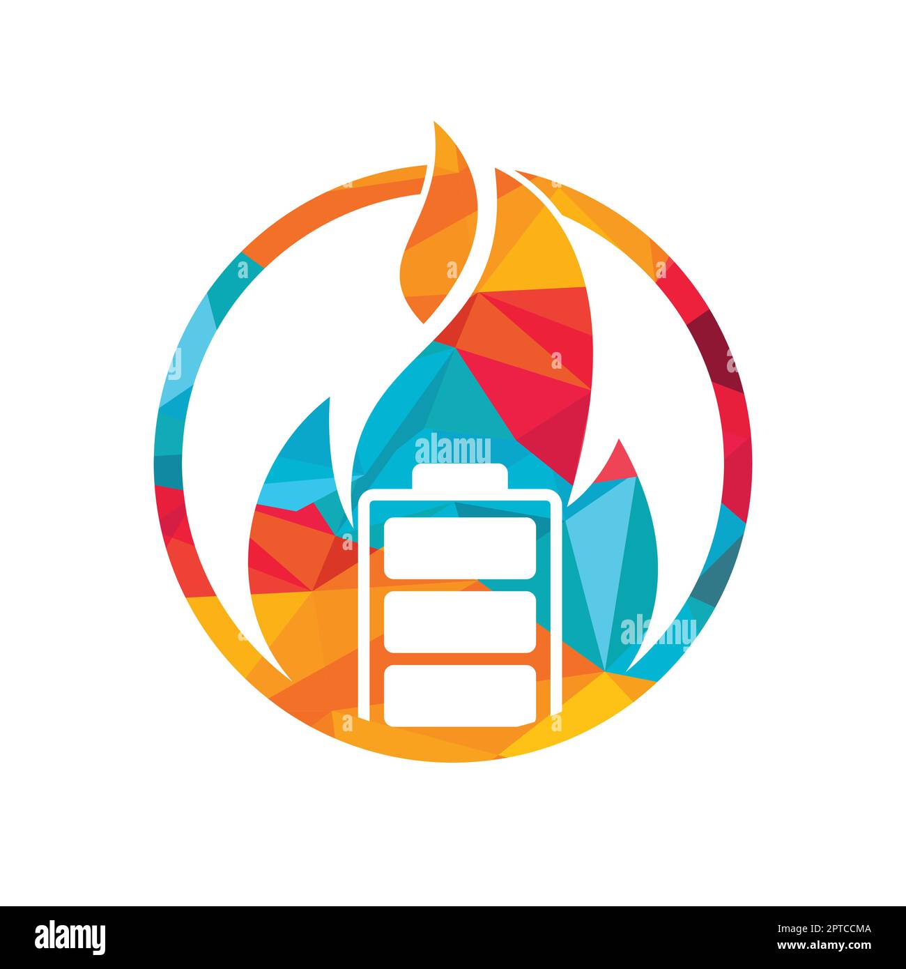 Battery fire vector logo design. Nature energy logo concept Stock ...