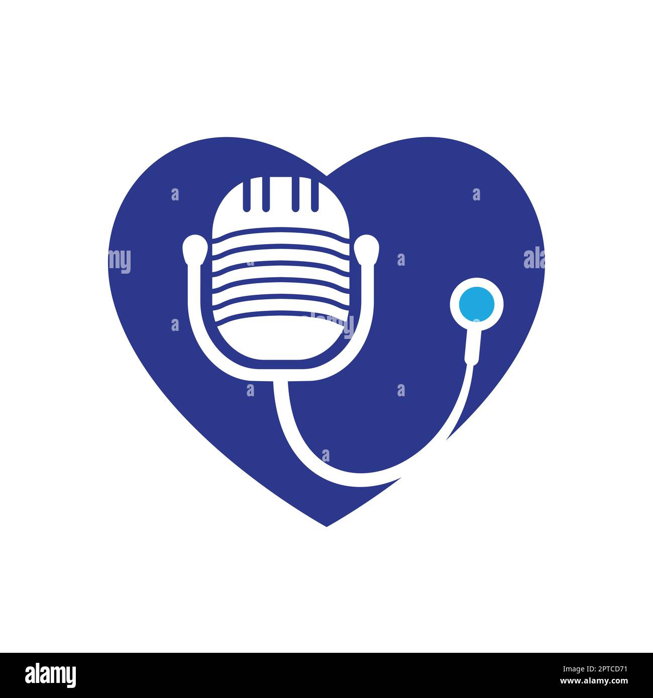 Doctor podcast vector logo design. Stethoscope and microphone ...
