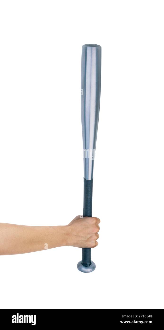 hands with the bat isolated on a white background Stock Photo - Alamy