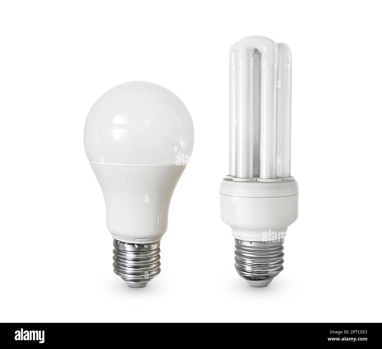 CFL Fluorescent Light Bulb isolated on white background Stock Photo - Alamy