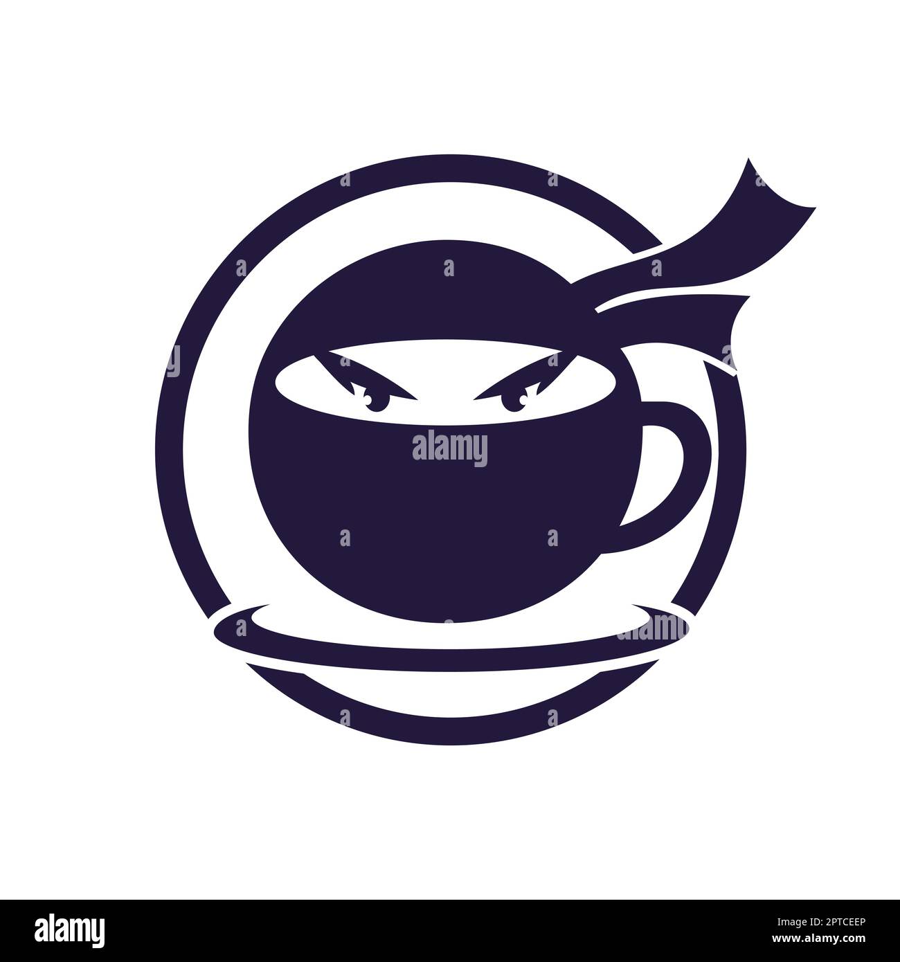 Ninja coffee vector logo design. Logo for cafÃ©, restaurant, bar etc ...