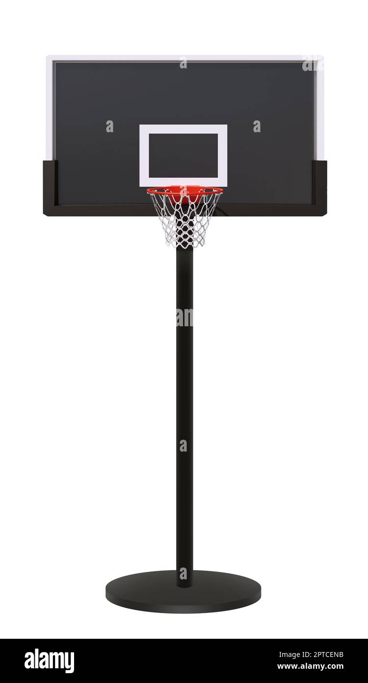 Basketball hoop on white background.3d render Stock Photo - Alamy