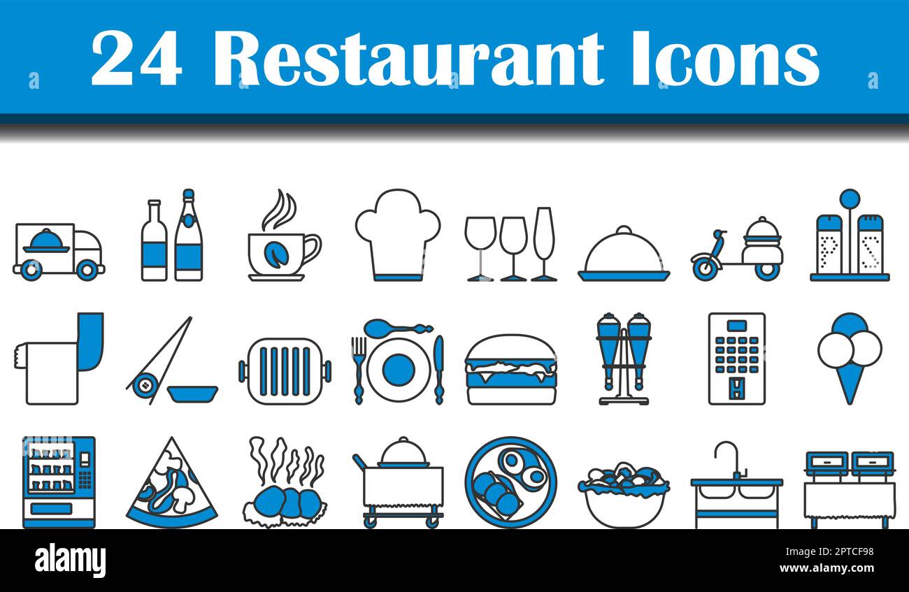 Restaurant Icon Set Stock Vector Image & Art - Alamy