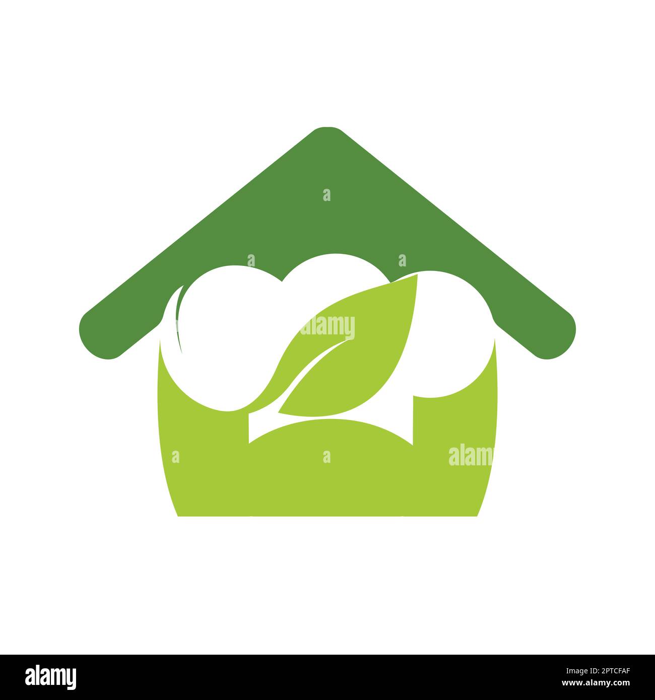 Chef hat logo with green leaf vector logo design. Organic food logo ...