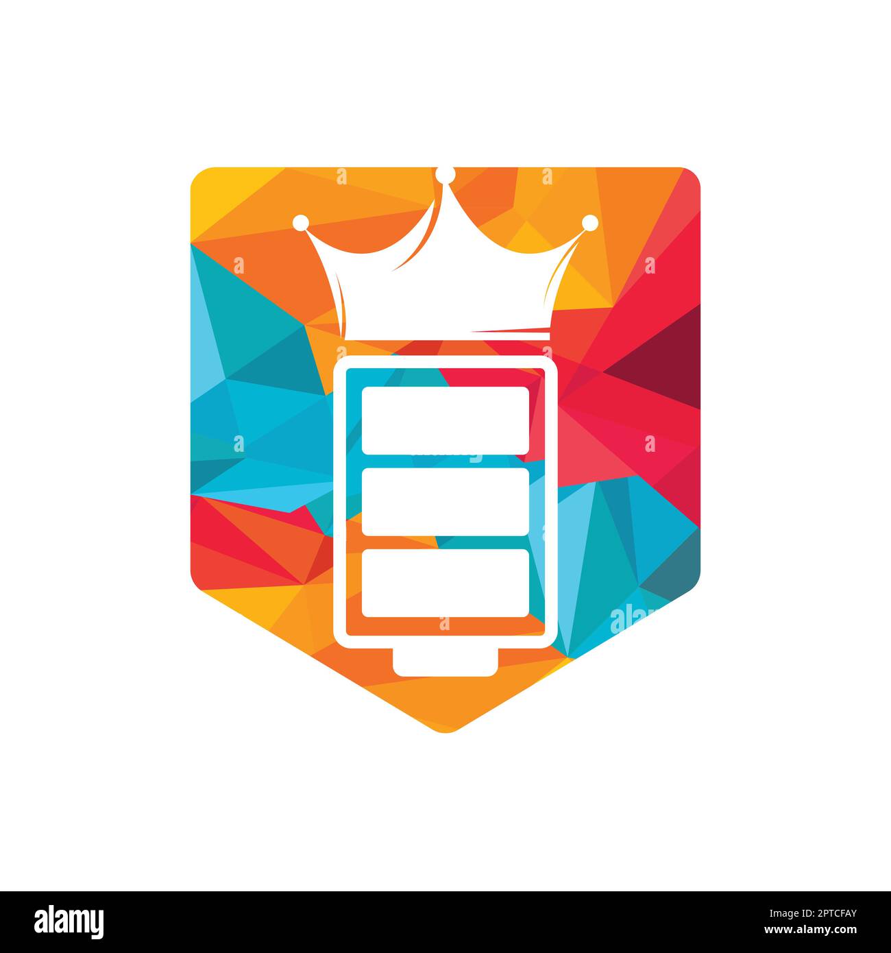 Energy king vector logo design. Battery with crown icon design Stock ...