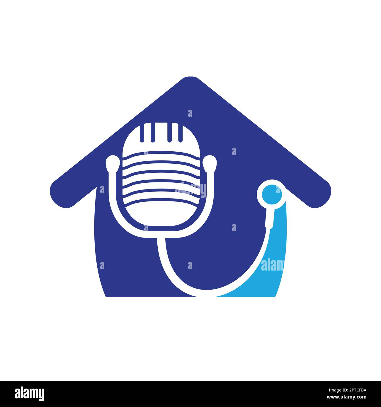 Doctor podcast vector logo design. Stethoscope and microphone ...