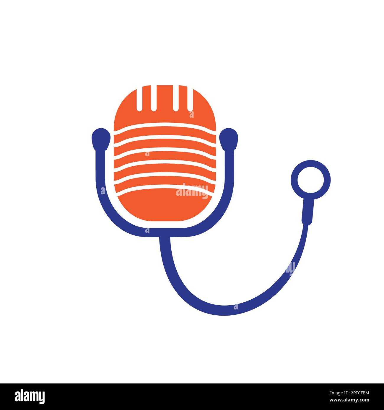 Doctor podcast vector logo design. Stethoscope and microphone ...