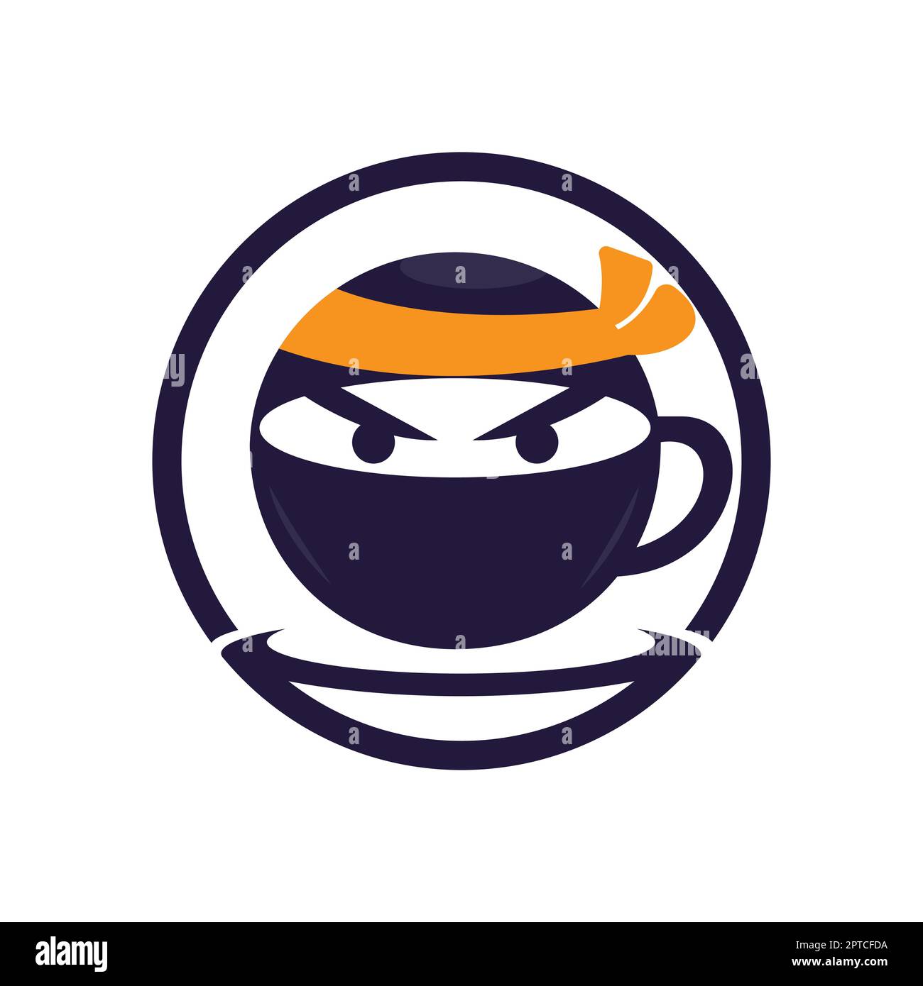 Ninja coffee vector logo design. Logo for cafÃ©, restaurant, bar etc ...