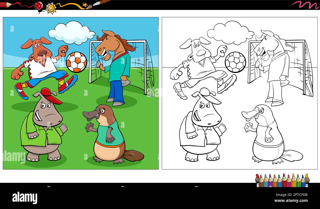 Soccer ball coloring page hi-res stock photography and images - Alamy